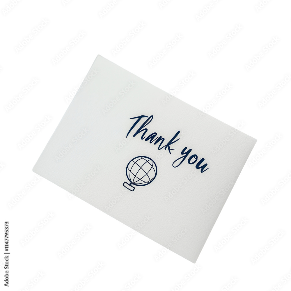 Thank you card design with transparent background elegant style ...