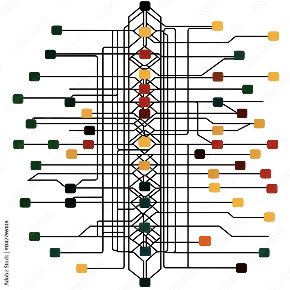 Tree diagram showing categories and subcategories with transparent ...