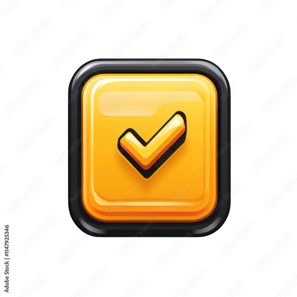 yellow icon of Save isolated on a transparent background Minimalist ...