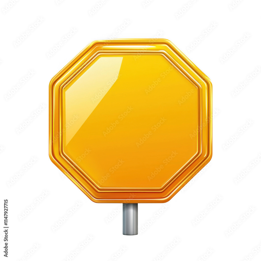 yellow icon of Stop Sign isolated on a transparent background ...