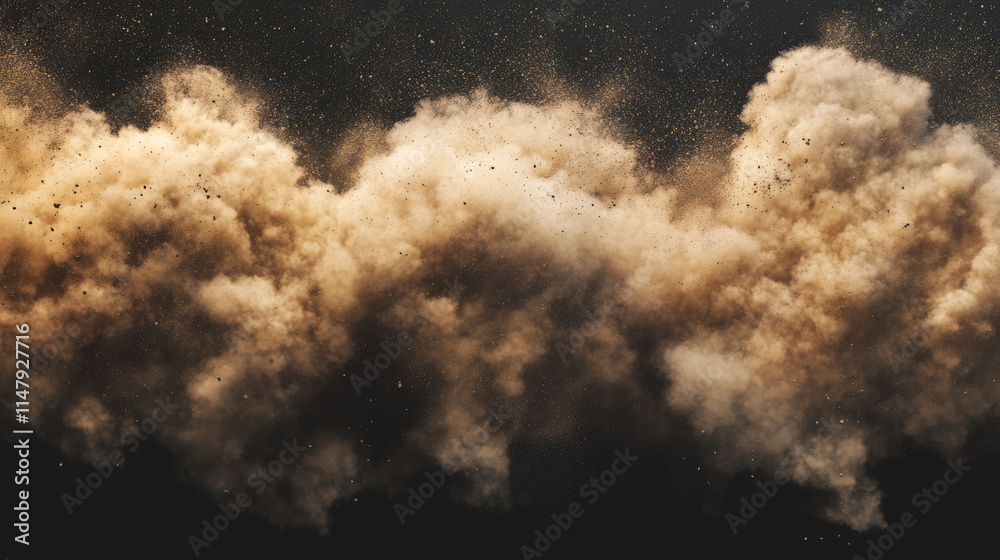 Dust clouds set isolated on transparent background. Vector realistic ...