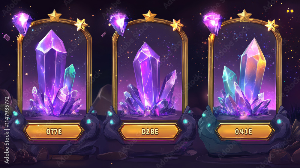 Game ui interface boards with level score, win and lose banners from ...