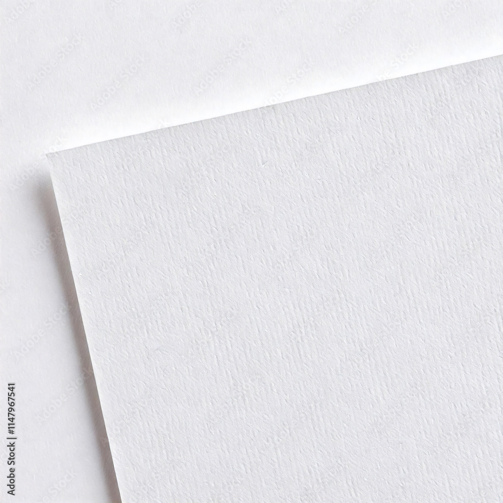 Macro of a corner of a white drawing sheet. For backgrounds, postcards ...