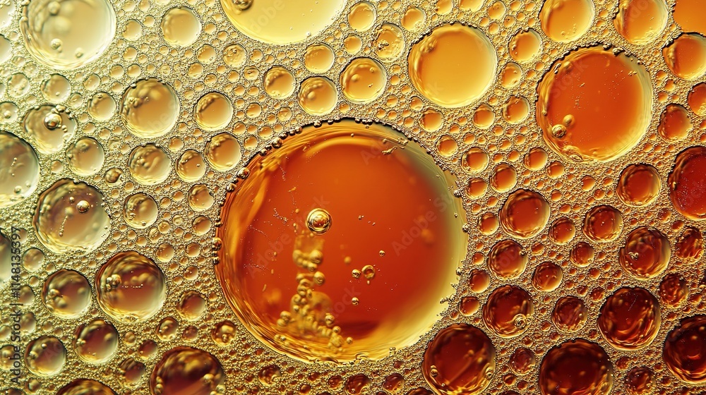 Vibrant Colorful Liquid Bubbles in a Light and Round Formation for ...