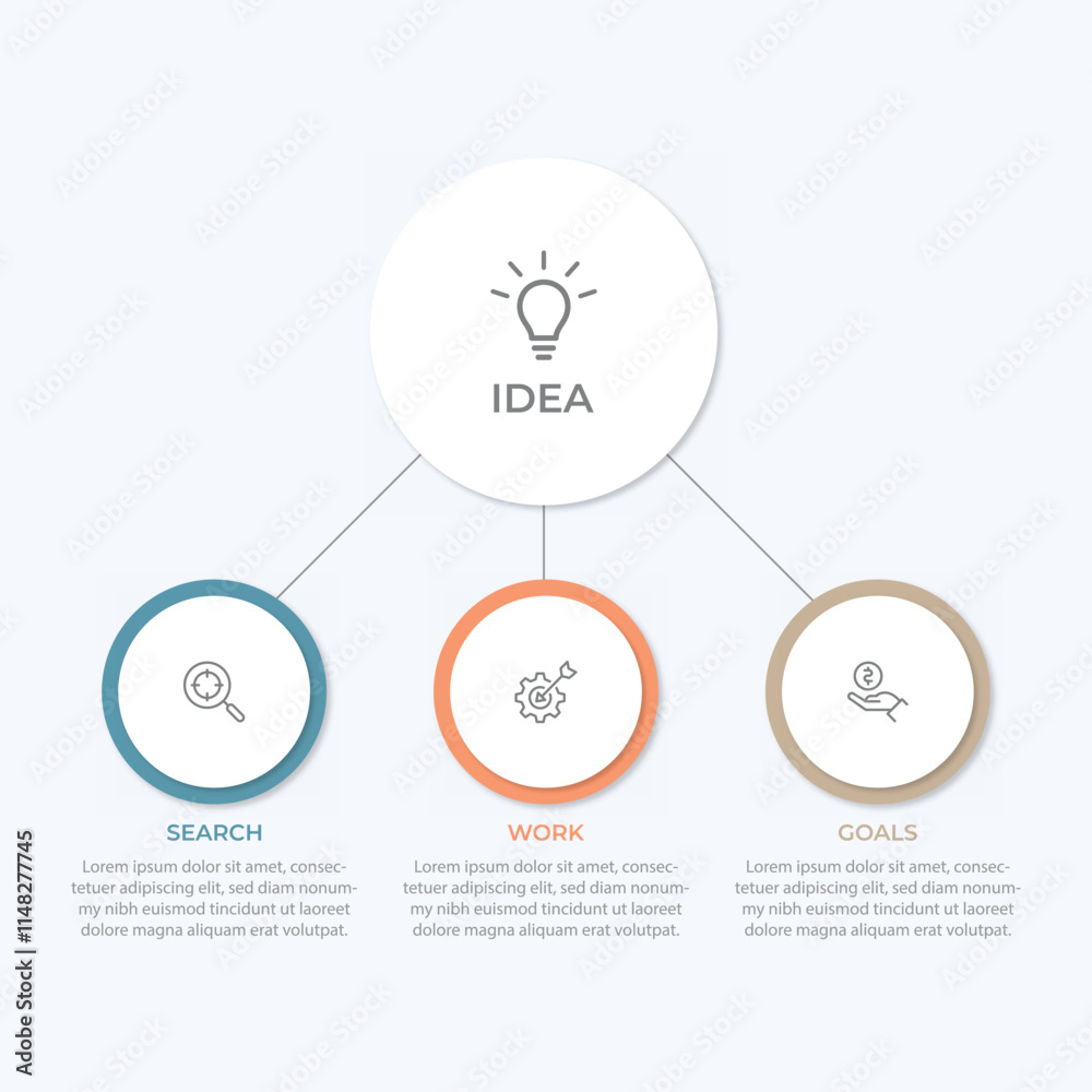 Vector Infographic Label Design With Circle Infographic Template Design And 3 4 5 6 Options Or