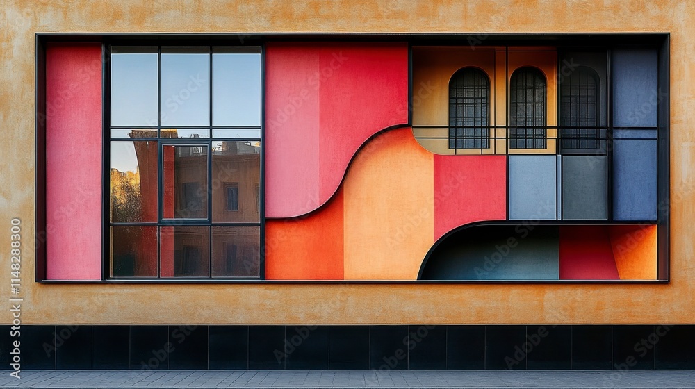 Triangular abstract design with clean lines and bold angles, combining ...