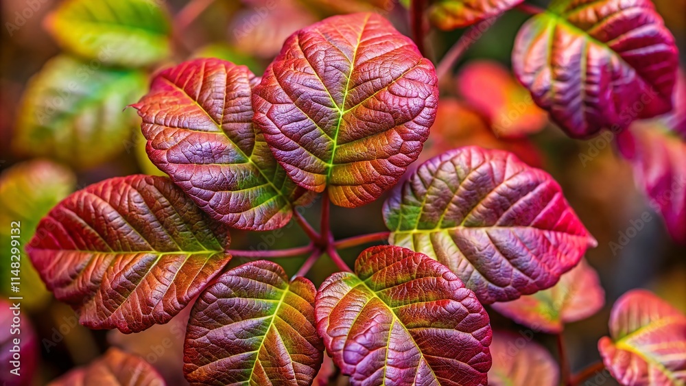 Poison Oak Plant Closeup, Toxicodendron Diversilobum, Allergic Contact ...