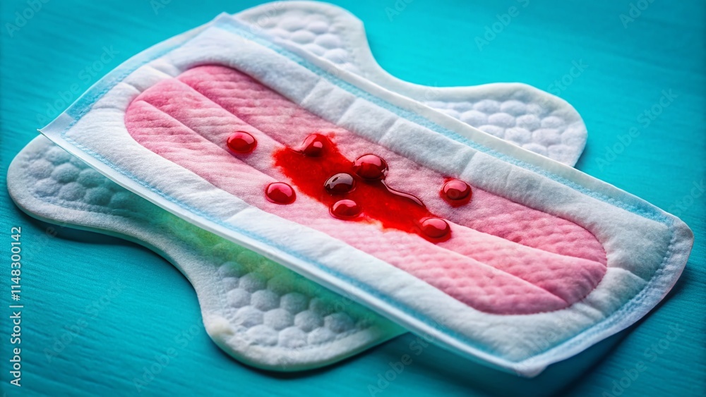 Postpartum Bleeding: Lochia on Sanitary Pad - Realistic Medical Image ...
