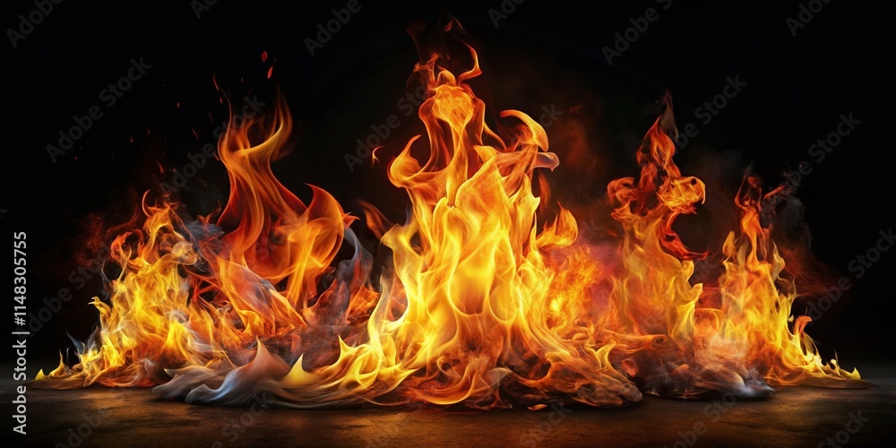 Realistic Fire Flames, Burning Effect, Isolated Flame Images, High ...