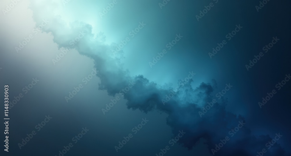 Deep Indigo and Ash Gray gradient background with gleaming Aqua Breeze ...
