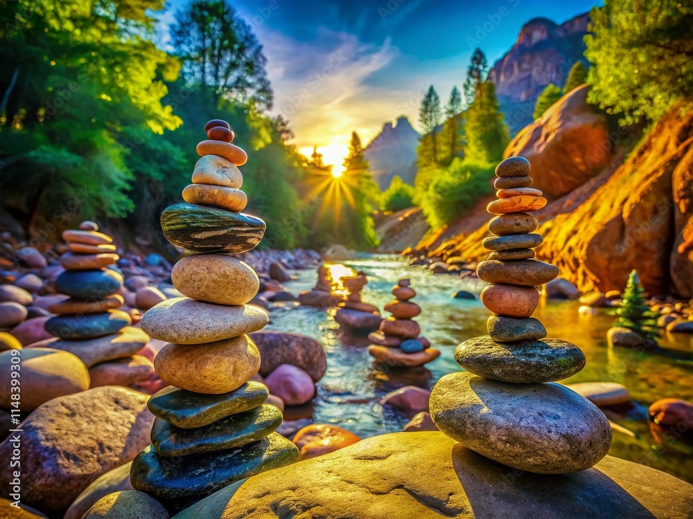 Surreal Stacked Stones Nature Photography: Mystical Rock Formations ...