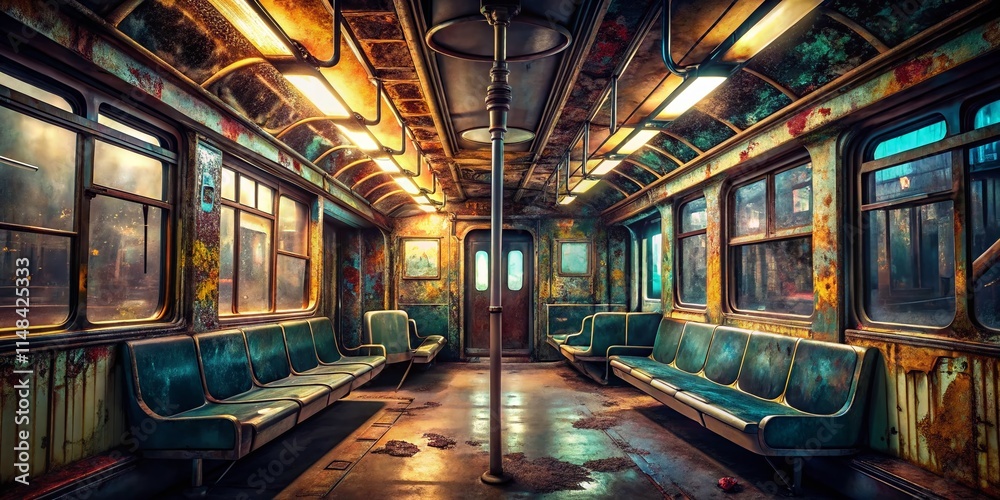 Abandoned Subway Car, Empty Train Carriage, Urban Exploration ...