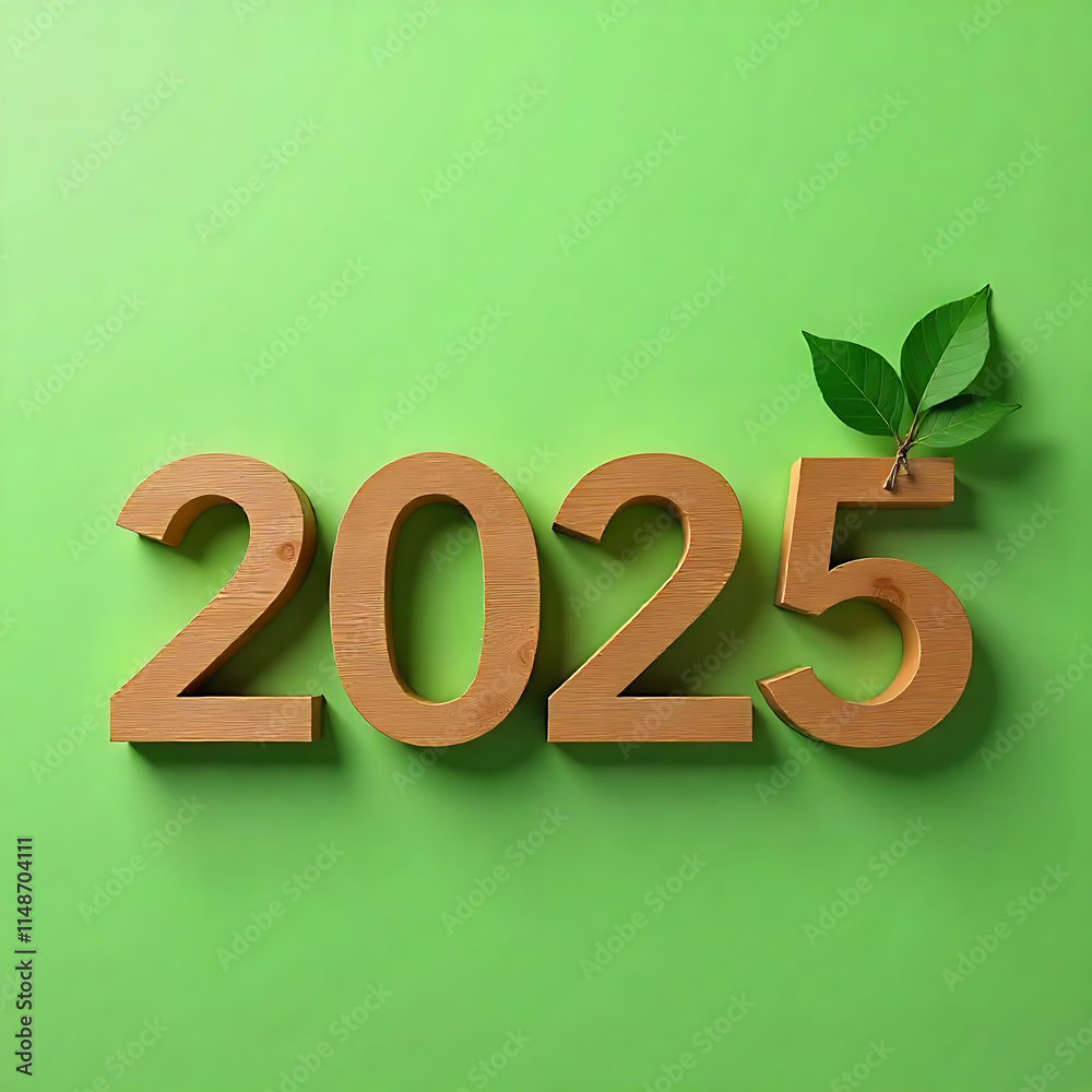 2025 image, green with blue border design of number 2025 on green ...