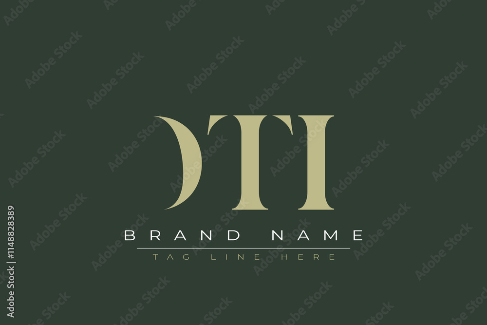 DTI abstract letter logo design. This logo is designed by three ...