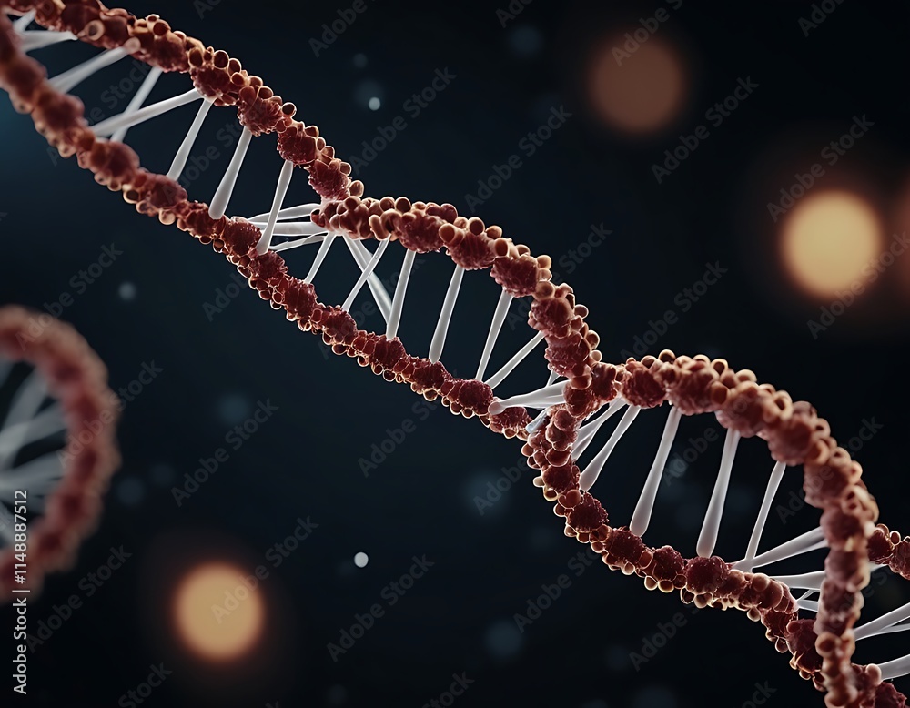Double helix DNA molecule with modified genes , Correcting mutation by ...