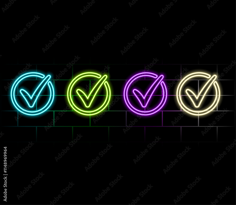 Check marks. Checkmark blue icons, isolated. Simple check marks ...