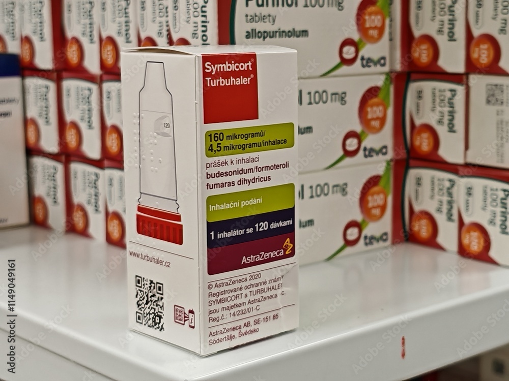 Prague,Czech republic-December 30 2024:SYMBICORT TURBUHALER box of ...