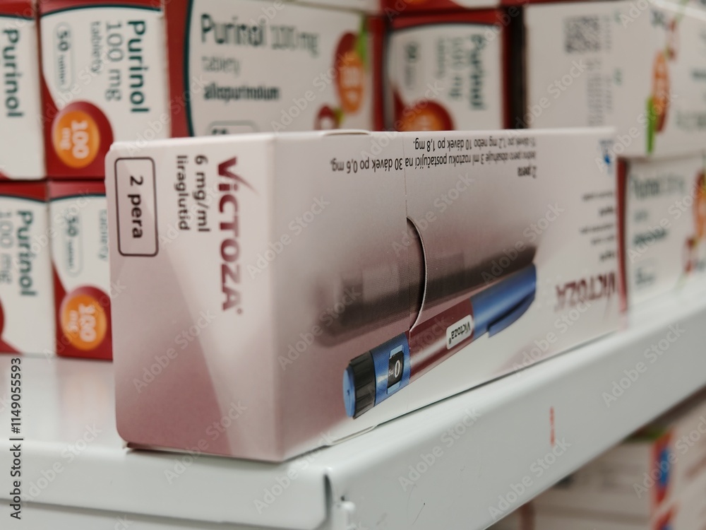 Prague,Czech republic-December 4 2024:VICTOZA medication with ...