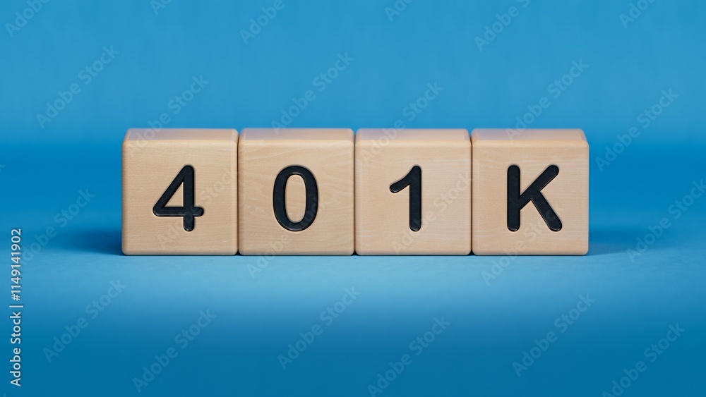 wooden cube block with 401K business word. Mission, Vision and core ...