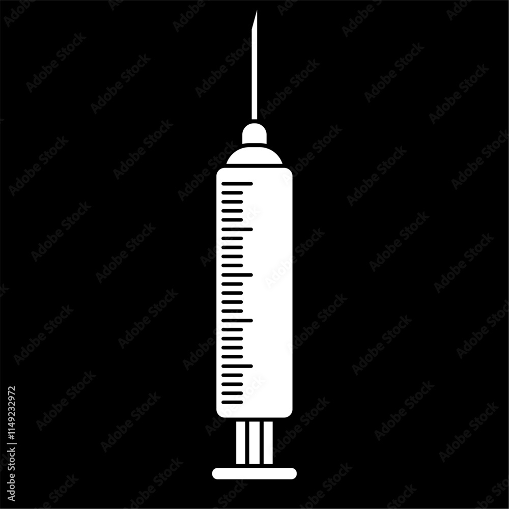 Medical syringe icon, vaccine vector illustration, clip art syringe ...