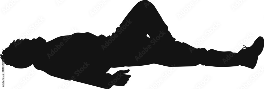 Homeless man sleeping on street in park vector silhouette 스톡 벡터 | Adobe ...