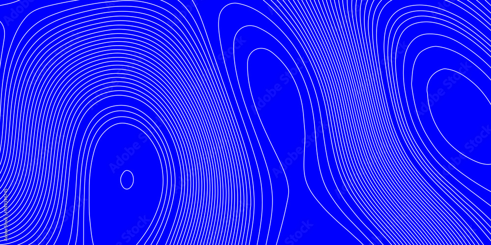 Geographic abstract curve wavy lines background, contour map relief ...