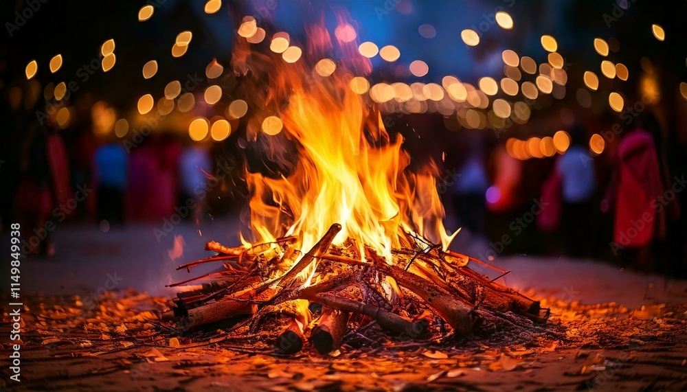 Happy Lohri festival of Punjab India, Lohri celebration background ...