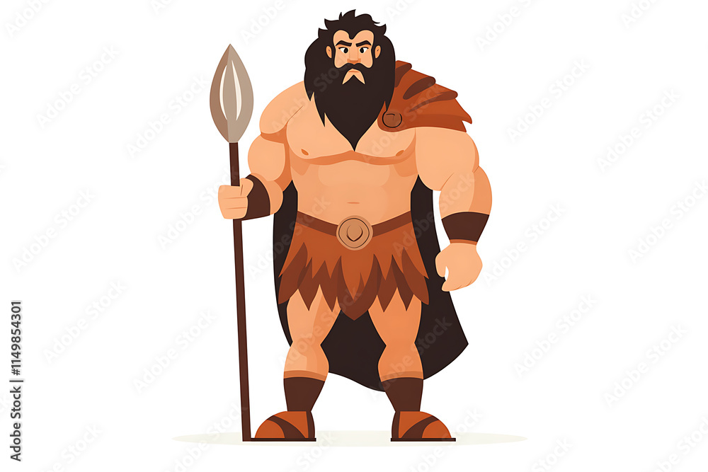 Hercules, the legendary son of Zeus, depicted with his iconic lion skin ...