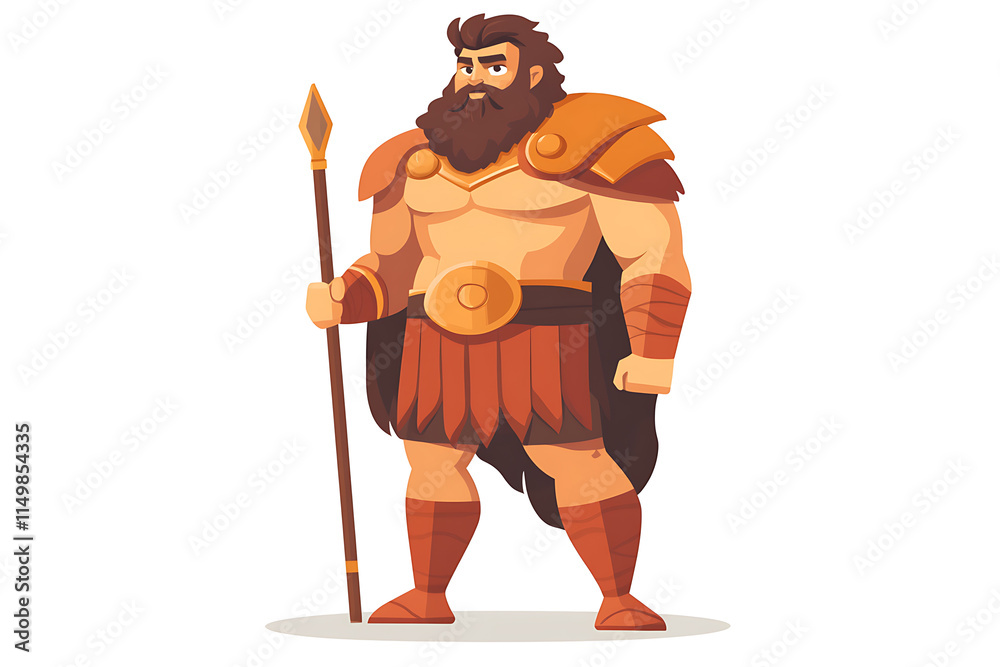 Hercules, the legendary son of Zeus, depicted with his iconic lion skin ...