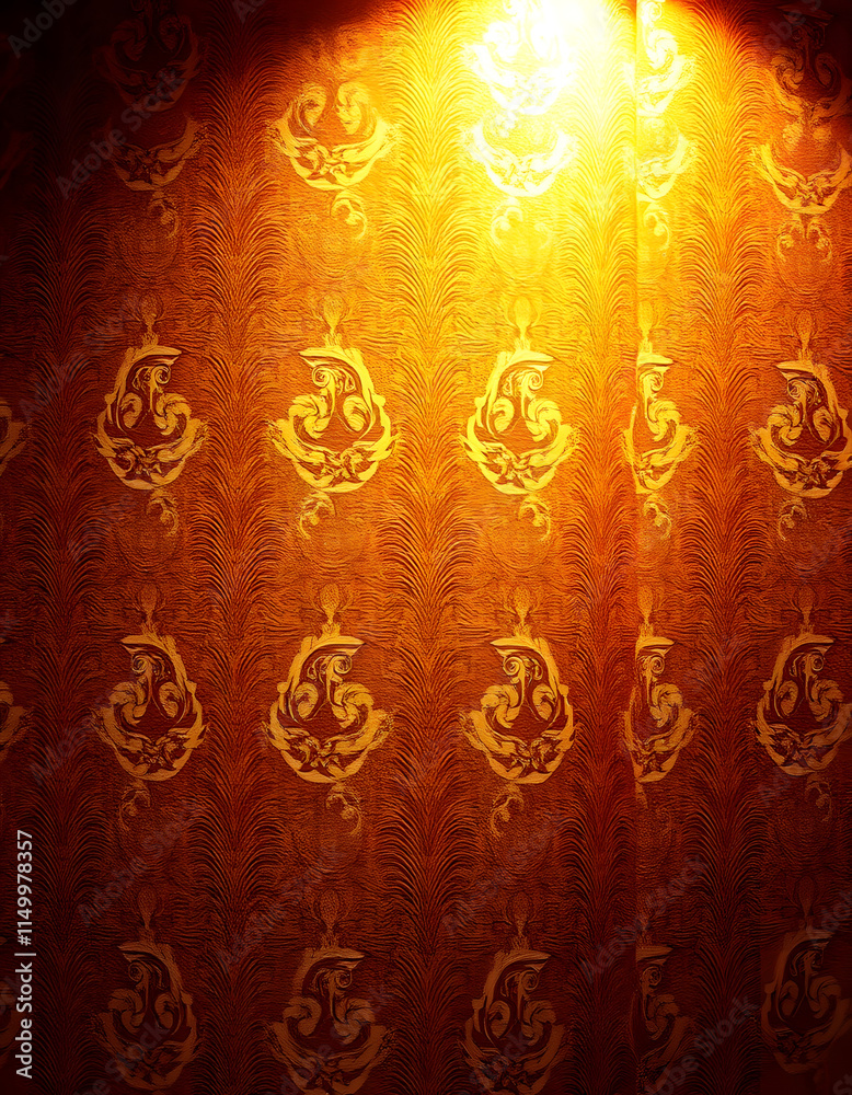 Stylish brown vintage wallpaper with a vignette, retro background ...