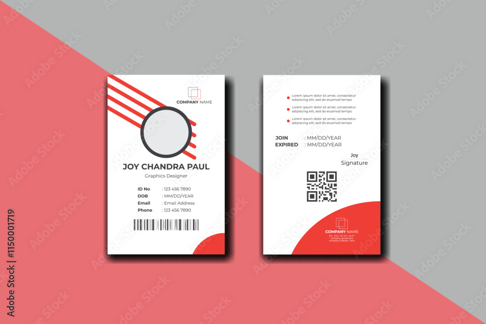 Creative and minimalist identity card. Modern identity card template ...