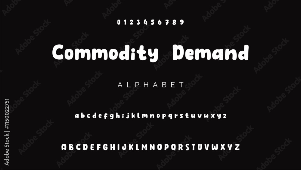 Cartoon audacious alphabet, playful uneven letters, bold geometric ...