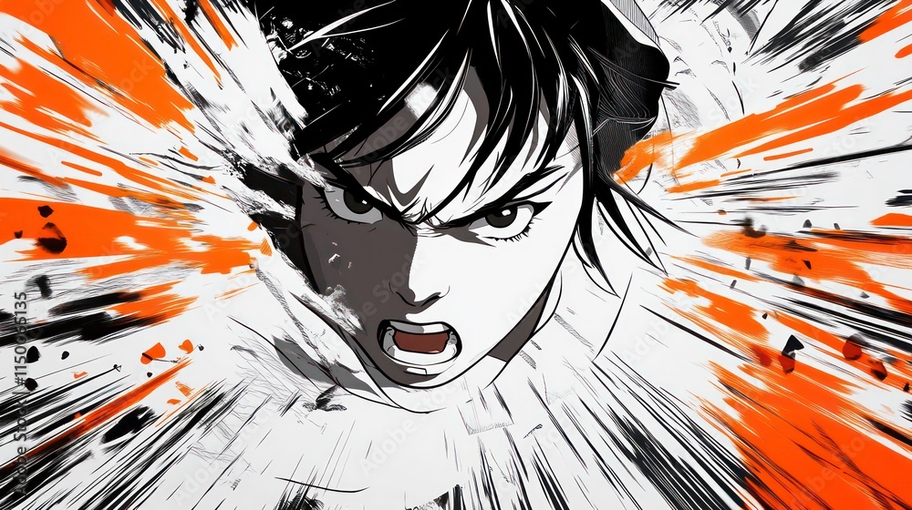 Experience the dynamic energy of manga and anime style comic speed ...