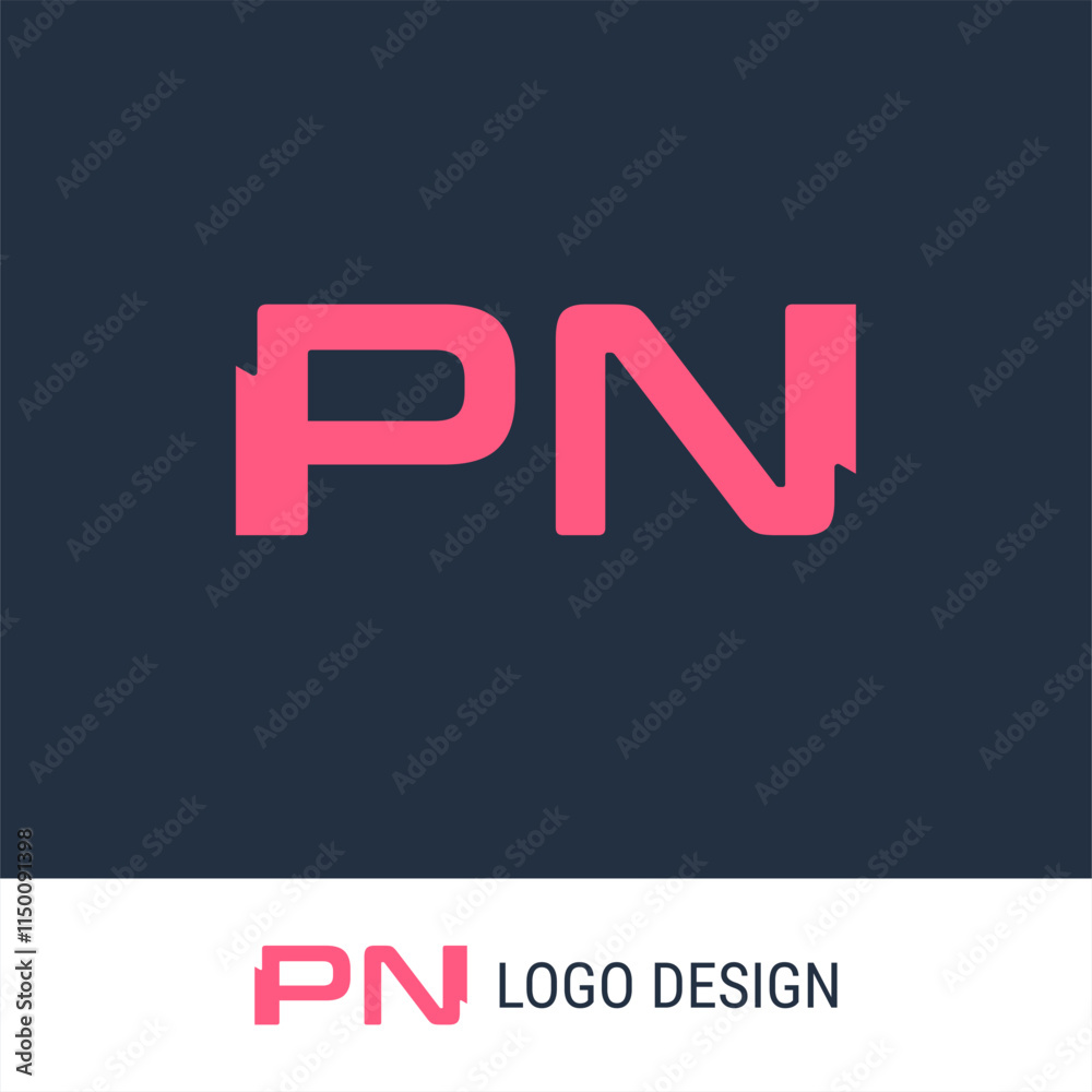 Initial PN logo design template vector. Simple vector logo brand for ...