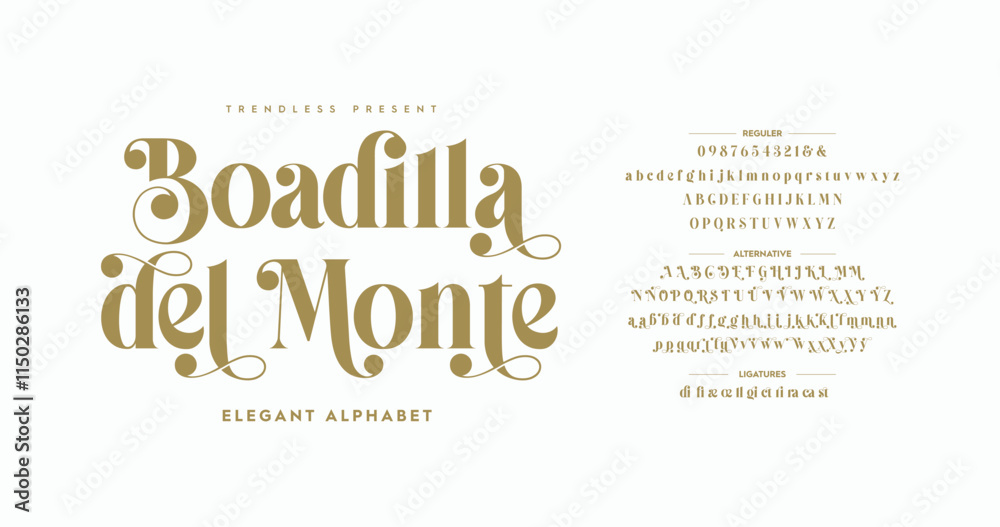 Vector de Stock Boadilla del Monte: Classic Typography Minimal Fashion ...
