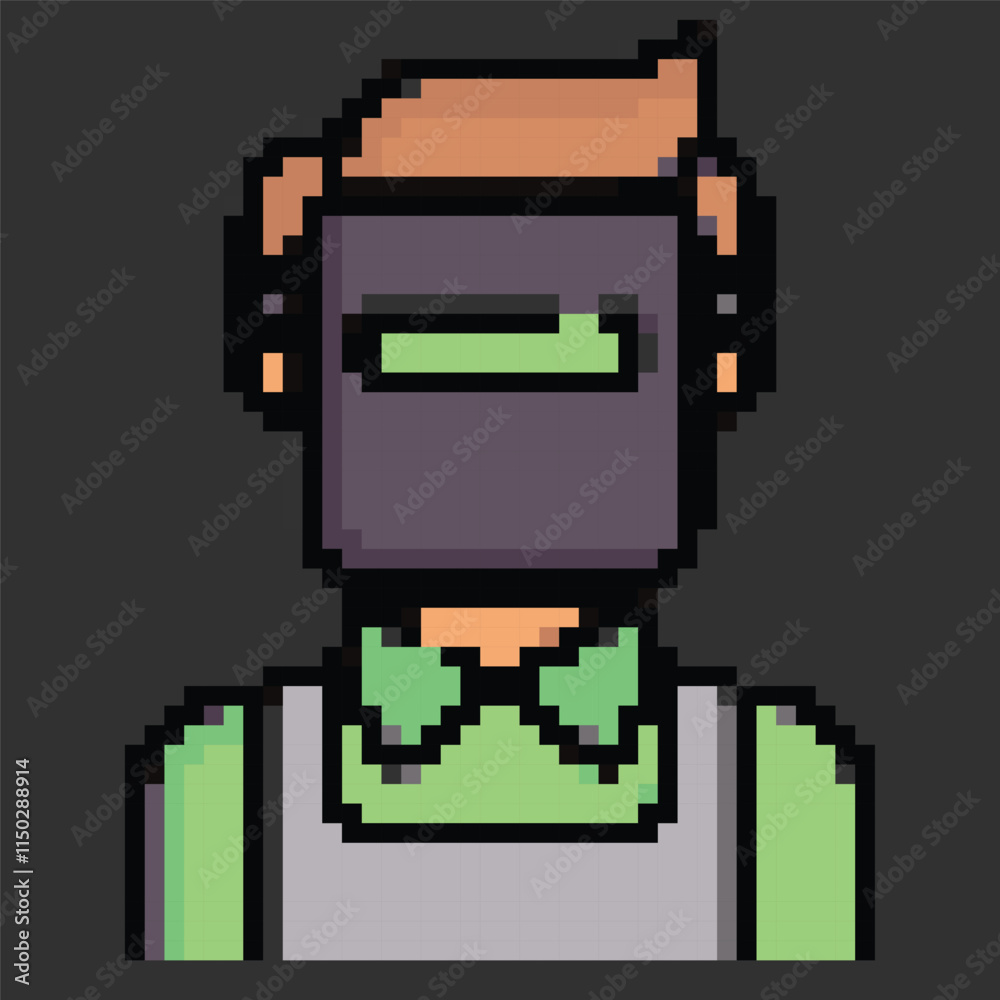 Pixel art avatar depicting daily work activities, perfect for digital ...