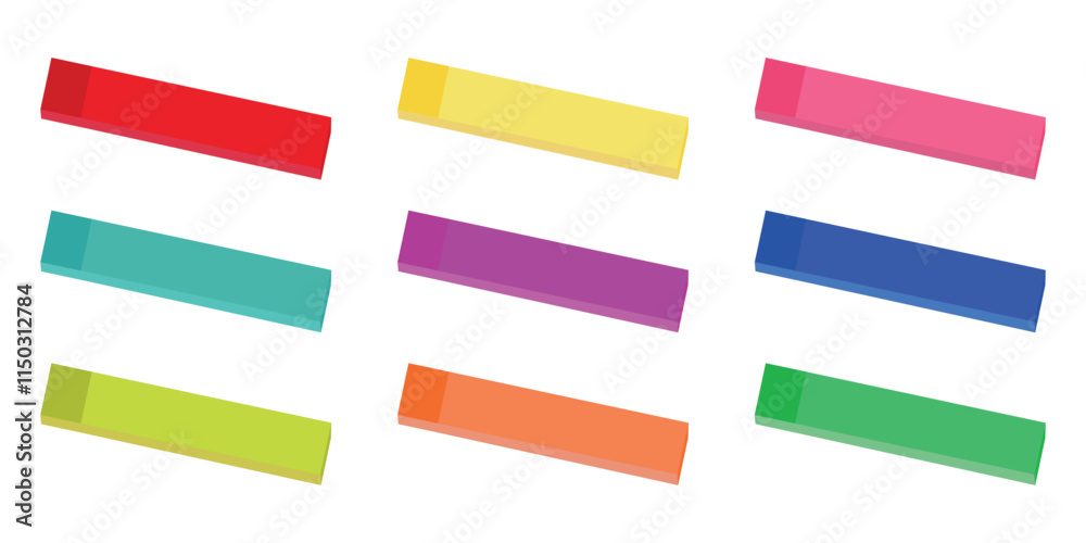 Sticky notes. Set of colourful sticky notes isolated on white ...