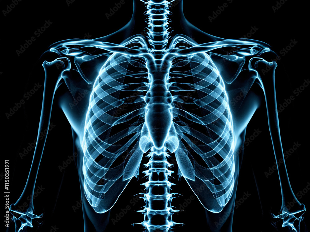Human circulatory system with heart and major blood vessels inside the ...