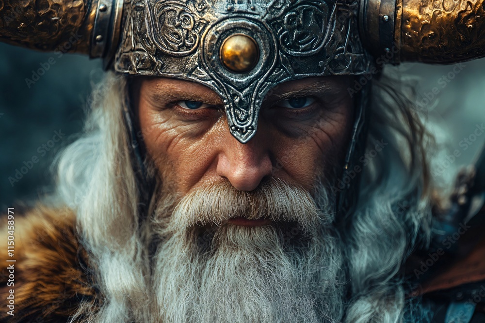 Powerful viking king exudes strength and determination in a captivating ...