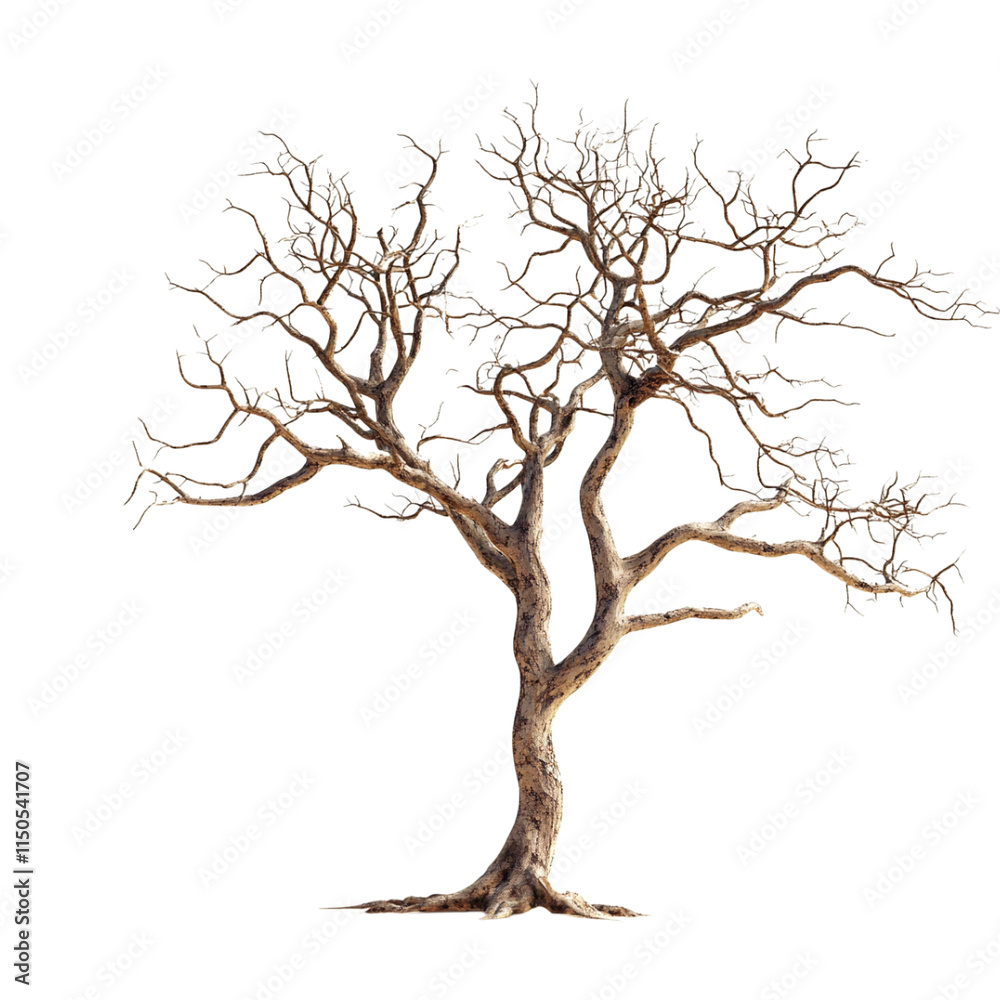 Dry tree isolated on a transparent background, empty blank png ...
