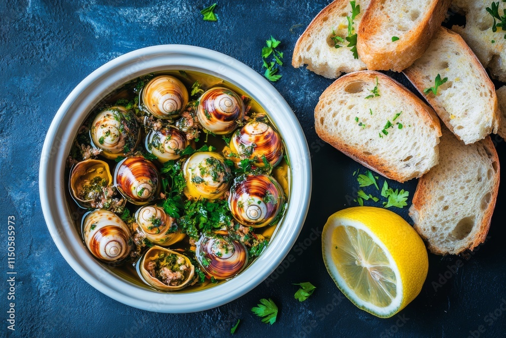 Snail Butter. Escargots de Bourgogne. Escargot. French traditional ...