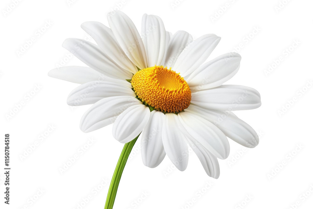The Delicate Beauty of a White Daisy Flower with a Yellow Center, A ...