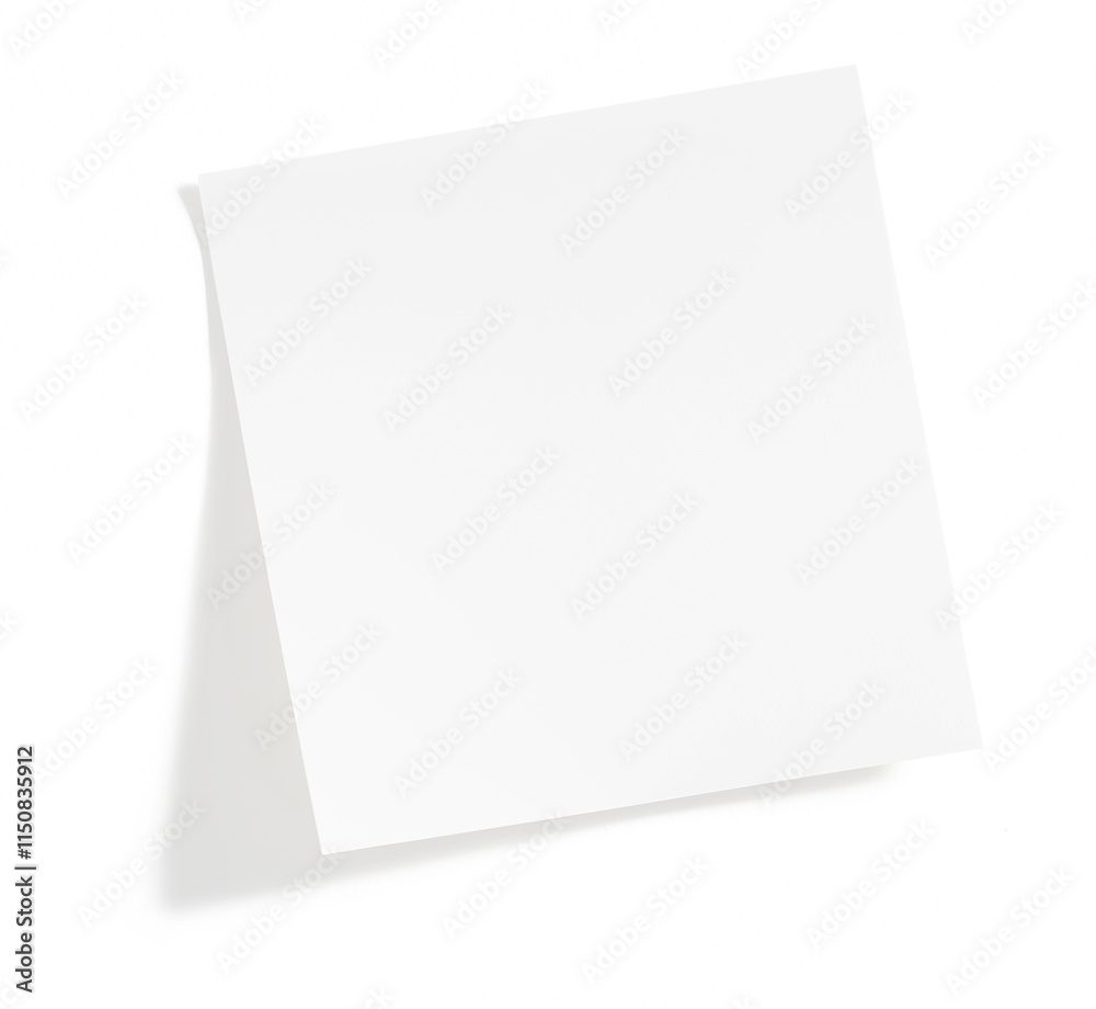 White post it note with shadow on transparent background (png image ...