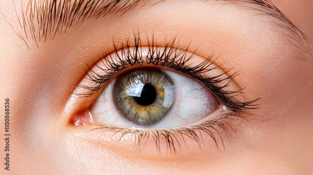 Depression disease concept. Close-up of a human eye showcasing unique ...