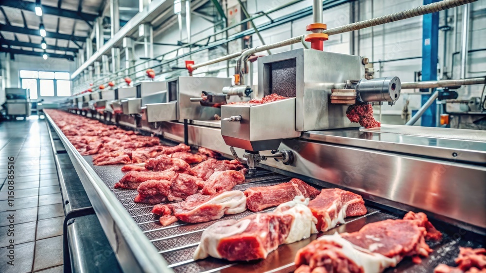 Stark images capture the industrial scale of meat processing, revealing ...