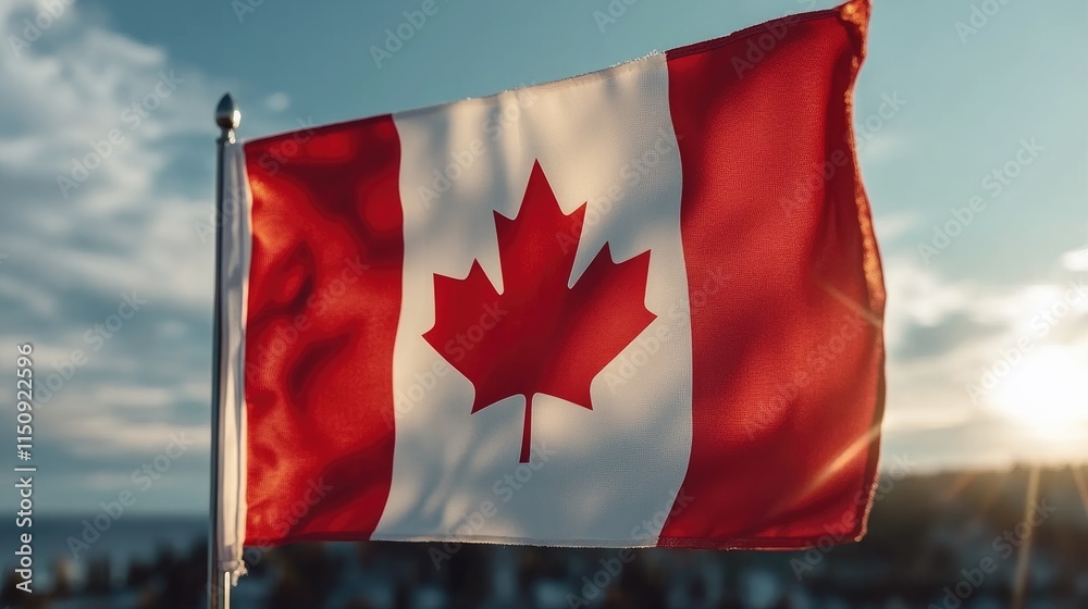 Canadian flag celebration, national pride, heritage highlighted through ...