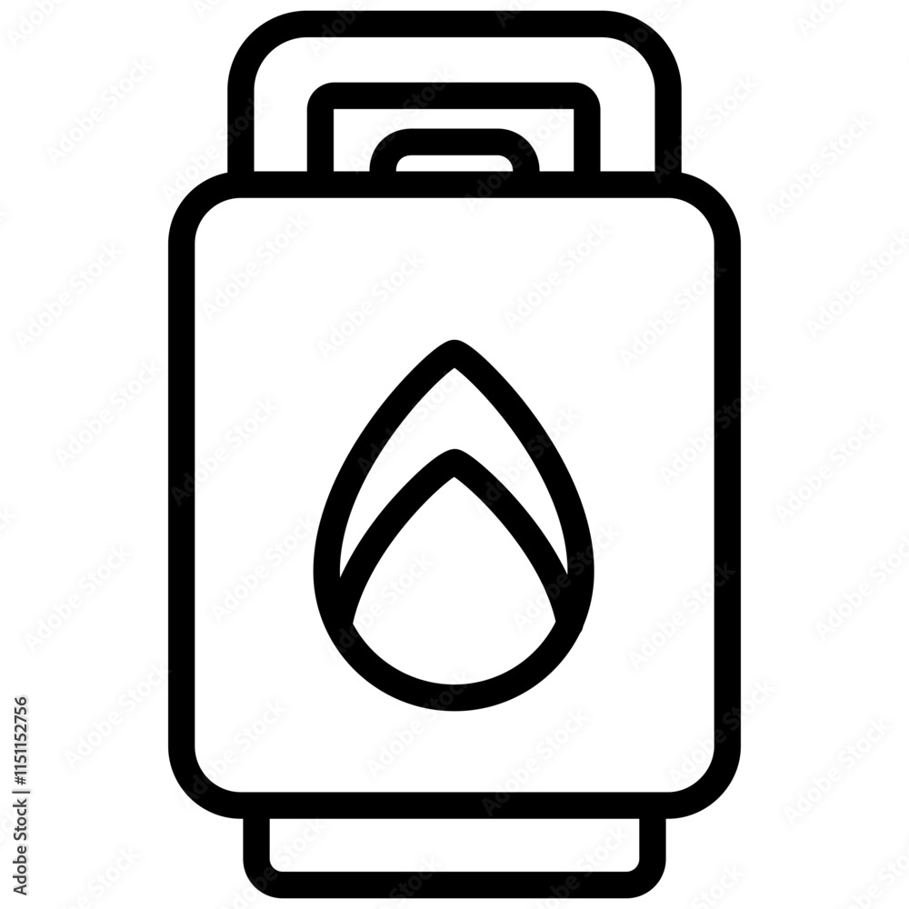Gas Tank Icon. Gas Cylinder Tank Sign. Liquefied Petroleum, Black And ...