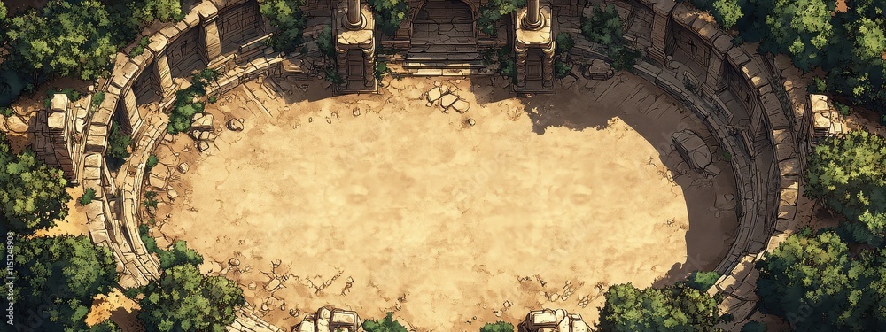 Game stone background arena portal battle magic fantasy illustration ...