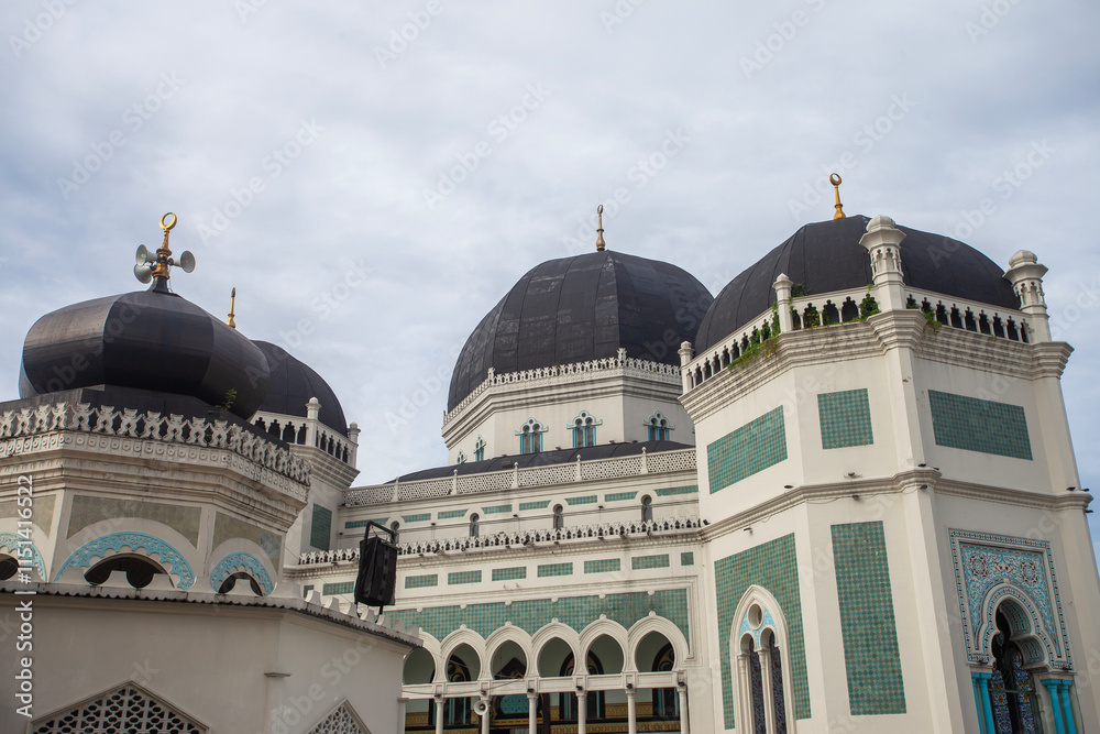 Masjid Raya Al-Mashun, The grand mosque of Medan City. Landmark and the ...