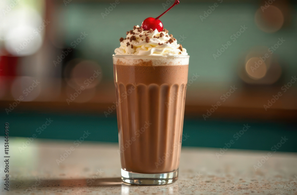 delightful mocha mousse ice cream milkshake served in tall glass ...